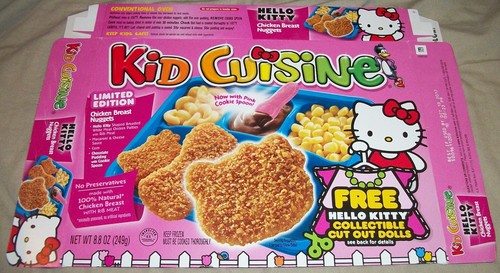 SCARCE 2016 KID CUISINE HELLO KITTY TV DINNER EMPTY DISPLAY BOX CUT OUT ...
