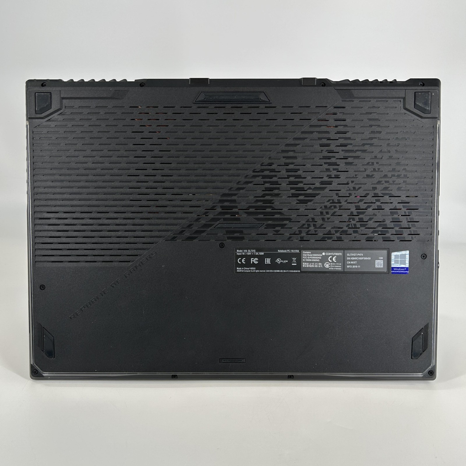 Asus ROG Strix G731 17.3 120Hz FHD i7-9750H 2.60GHz 16GB 512GB SSD GTX ...