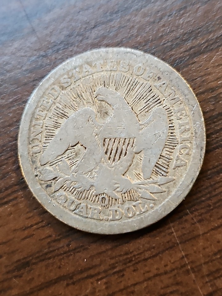 1853 O Arrows and Rays Seated Liberty Quarter Better Date Old US Coin ...