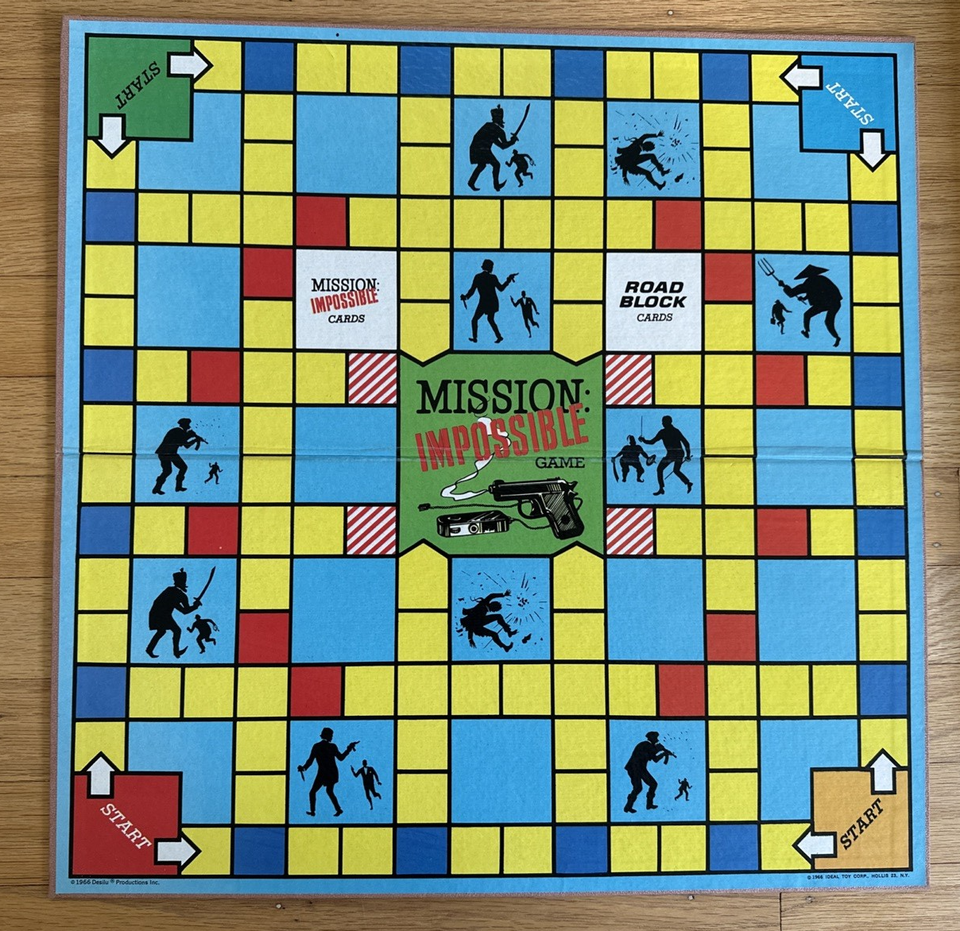 Vintage 1966 Ideal Mission Impossible TV Series Board Game 100% ...