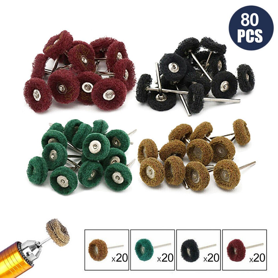 40/80pcs Abrasive Polishing Buffing Wheel Burr Kit Set for Dremel ...