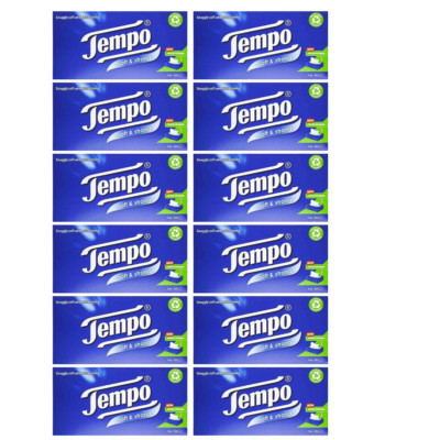 Tempo Soft and Strong Regular Tissues - Pack of 12, (Total 960 Count ...