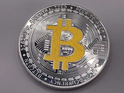 Silver Plated Bitcoin - Physical Metal Coin - BTC Cryptocurrency ...