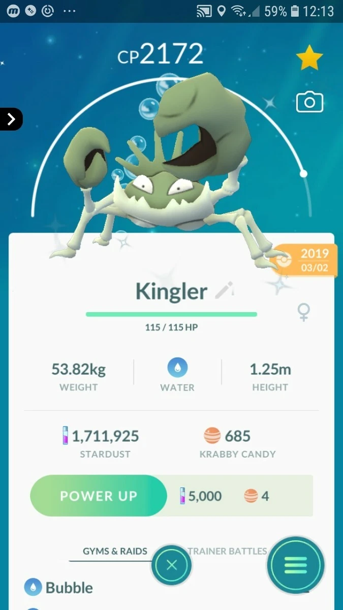 Kingler Evolution