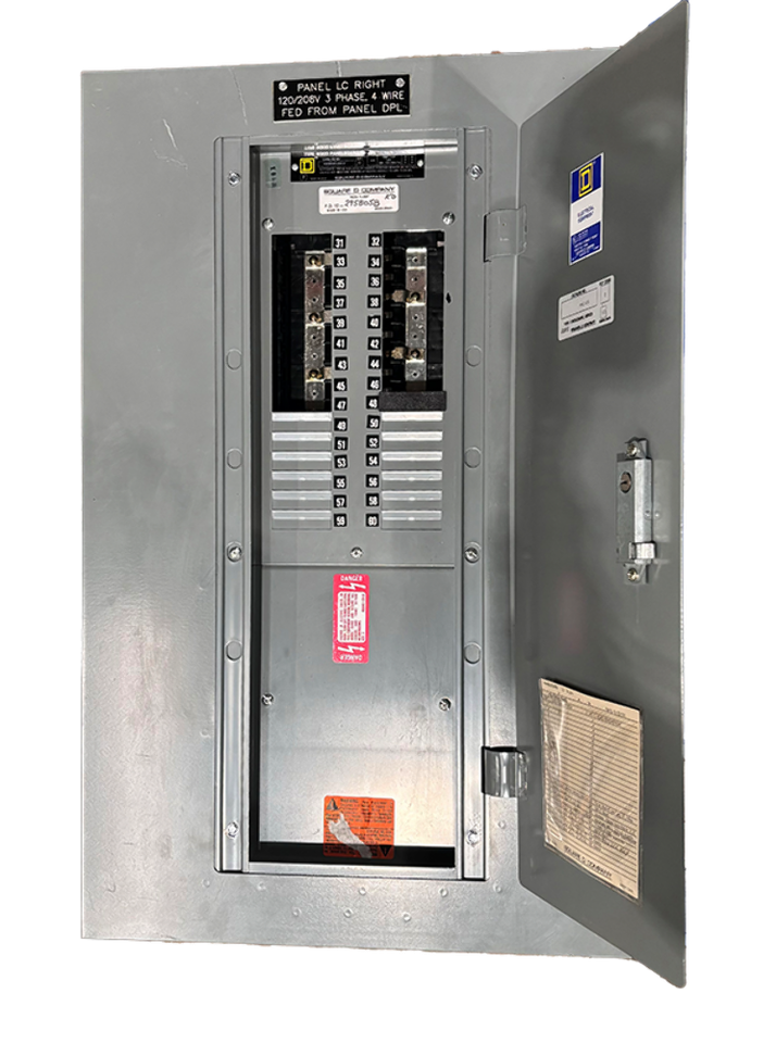 Square D NQOD430L225CU Panel Board 225A 240V 3PH 4W 60 Spaces Main Lug ...