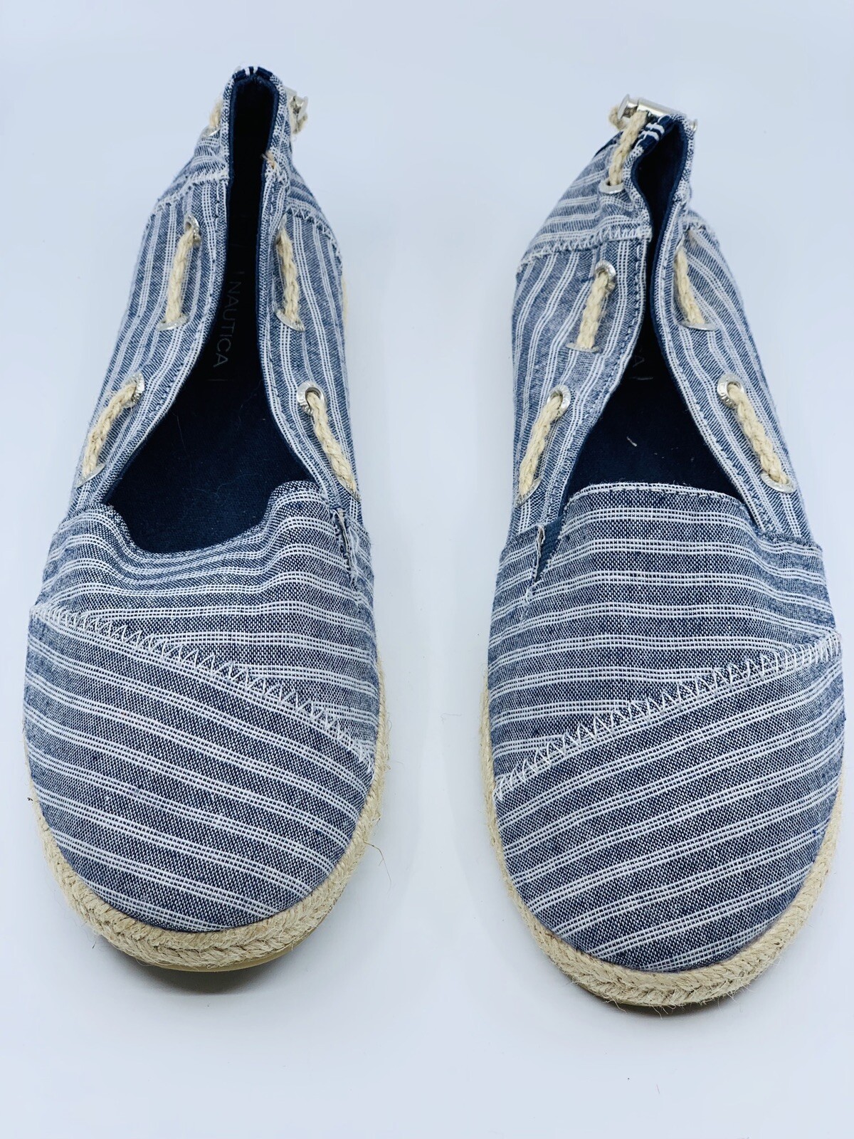 NAUTICA Women's Rudder Navy Stripe Espadrille Slip-on… - Gem