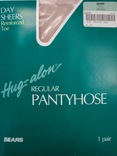 Sears Hug-Alon Day Sheers TALL Reinforced Toe Pantyhose DRIFTWOOD ...