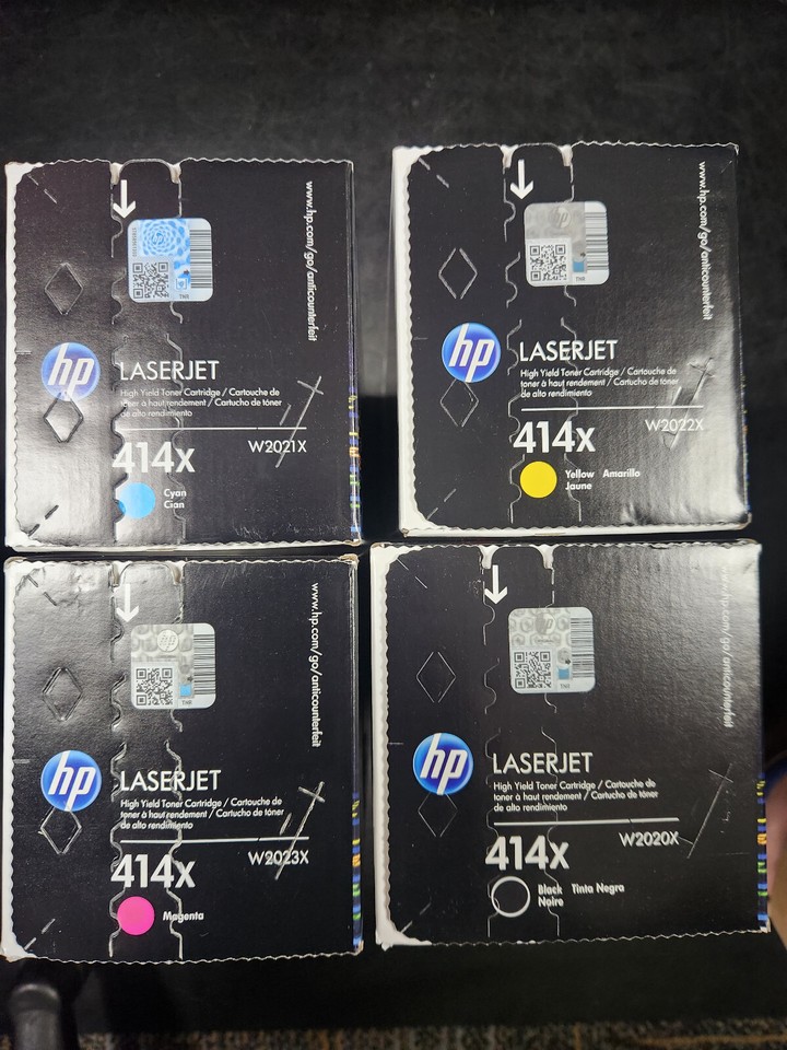 HP 414X Original/Genuine Toner SET Black, Cyan, Yellow, Magenta | eBay