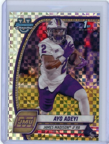 2024 Bowman Chrome University Xfractor AYO ADEYI No. 18! | eBay