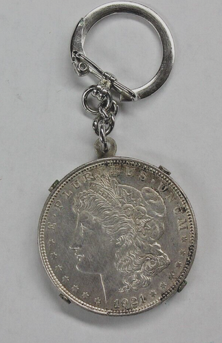 1921 $1 Morgan Silver Dollar Coin in Keychain from Chicago First ...