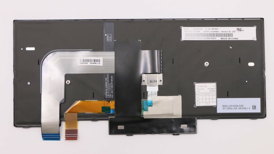 For Lenovo ThinkPad t470 t480 US Layout Keyboard backlit 01hx459 ...