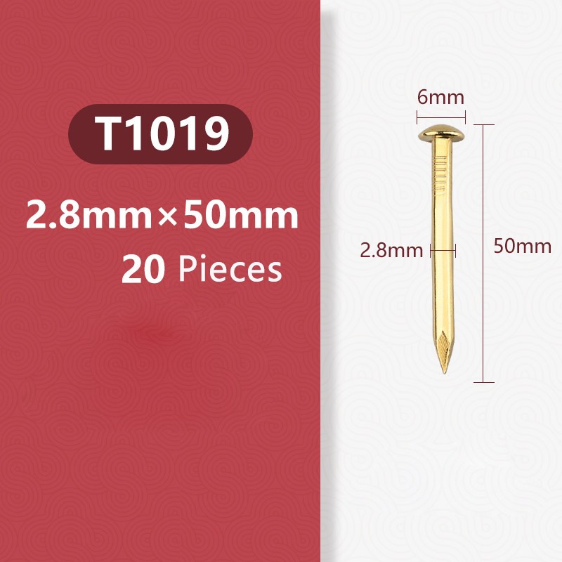 20-100pcs Pure Copper Brass Small Mini Round Head Nail Tack Dia1.2-2 ...
