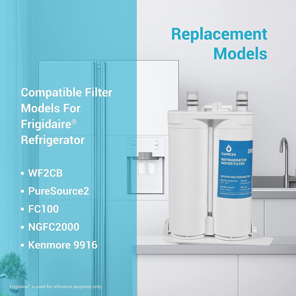Refrigerator Water Filter, Replacement for WF2CB, PureSource2, 1 Pack ...