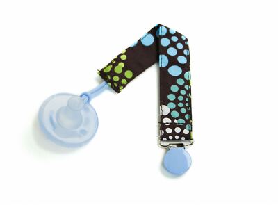Binki Band Pacifier Clip Brown Round About By Sister Chic | eBay
