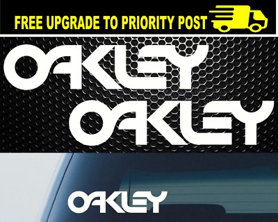 2x OAKLEY STICKERS 200mm CAR BOAT 4X4 JETSKI UTE LAPTOP WALL DECALS ...