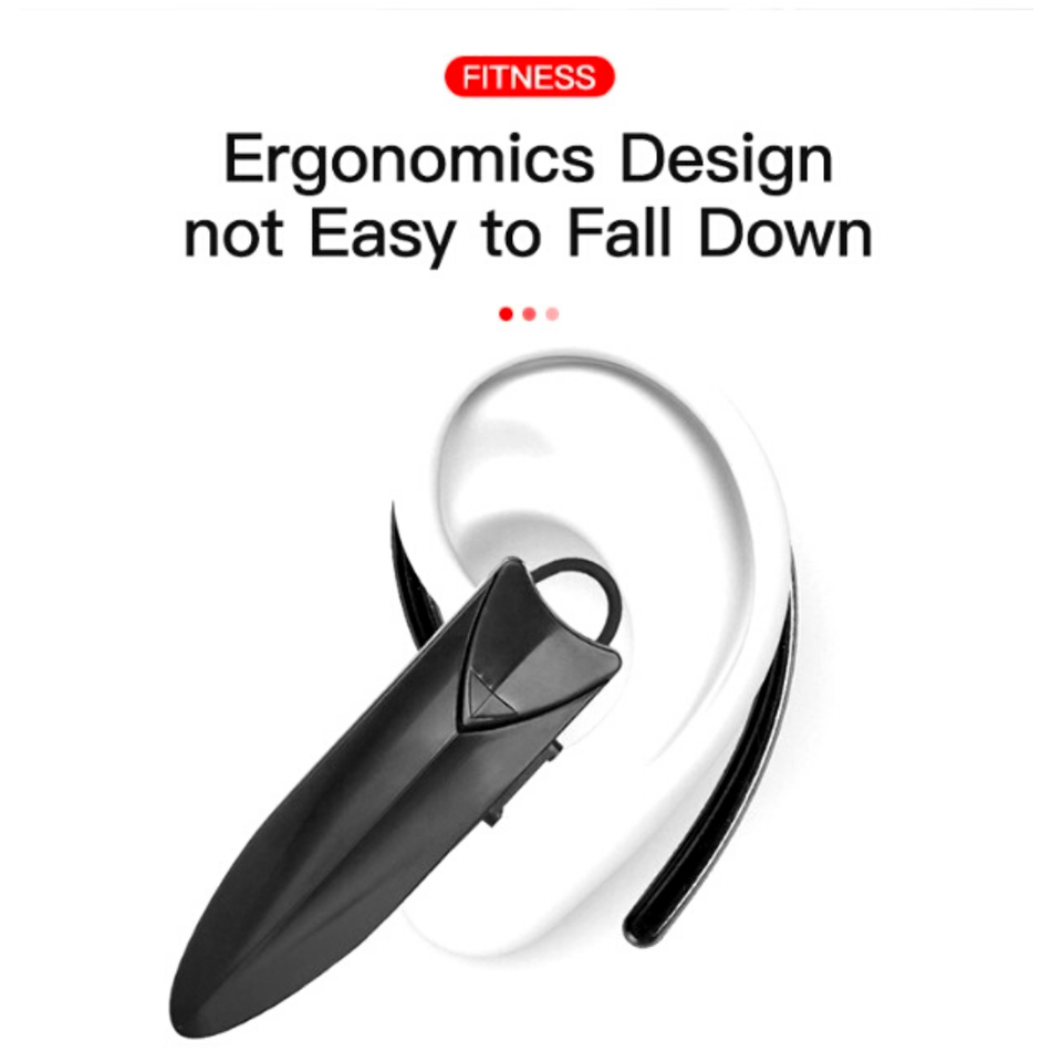 Wireless Bluetooth 5.0 Earpiece Headset Driving Trucker Earbuds Noise ...