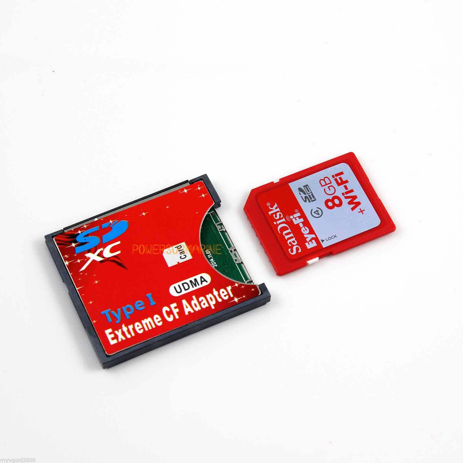 SD/SDHC/SDXC to CompactFlash CF Type I Memory Card Adapter Support UDMA ...