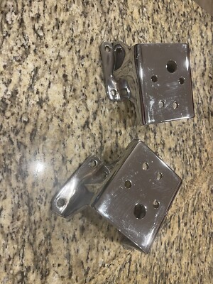 AMC Jeep CJ V8 304 360 401 Chrome Engine Mounting Brackets Mounts CJ-7 ...