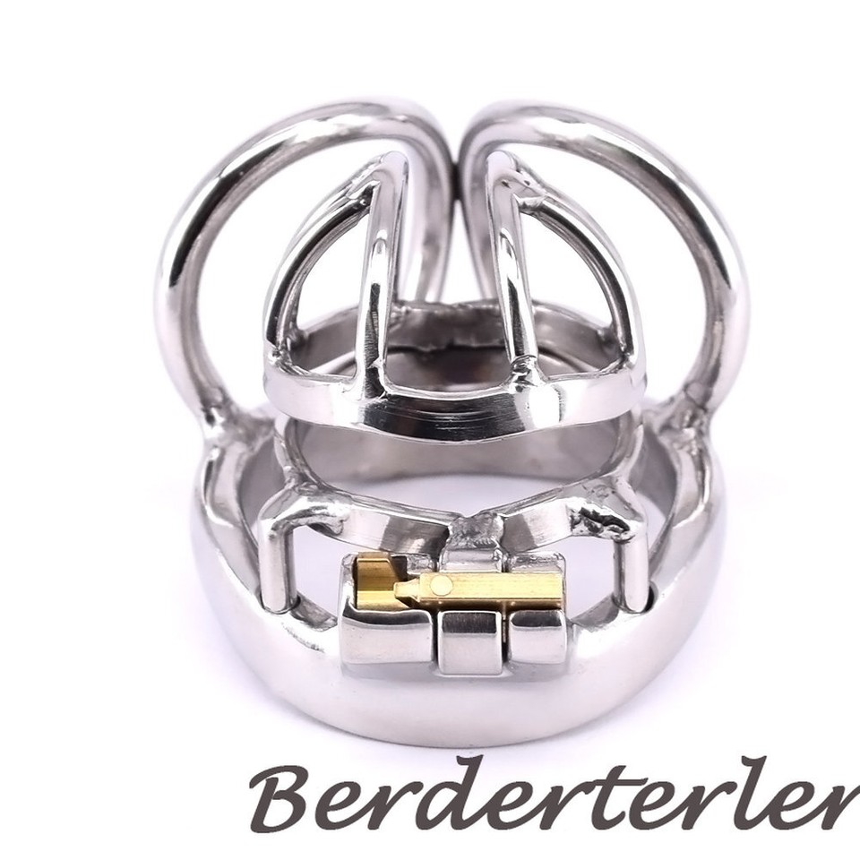 Male Cage with Anti-off Ring Stainless Steel Arc Scrotum Restraints ...