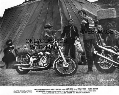 EASY RIDER MOTORCYCLE CHOPPER HIPPIE TENTS 8X10 PHOTO DENNIS HOPPER ...