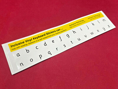 Black on White keyboard sticker/legends for Child/Visually Impaired ...