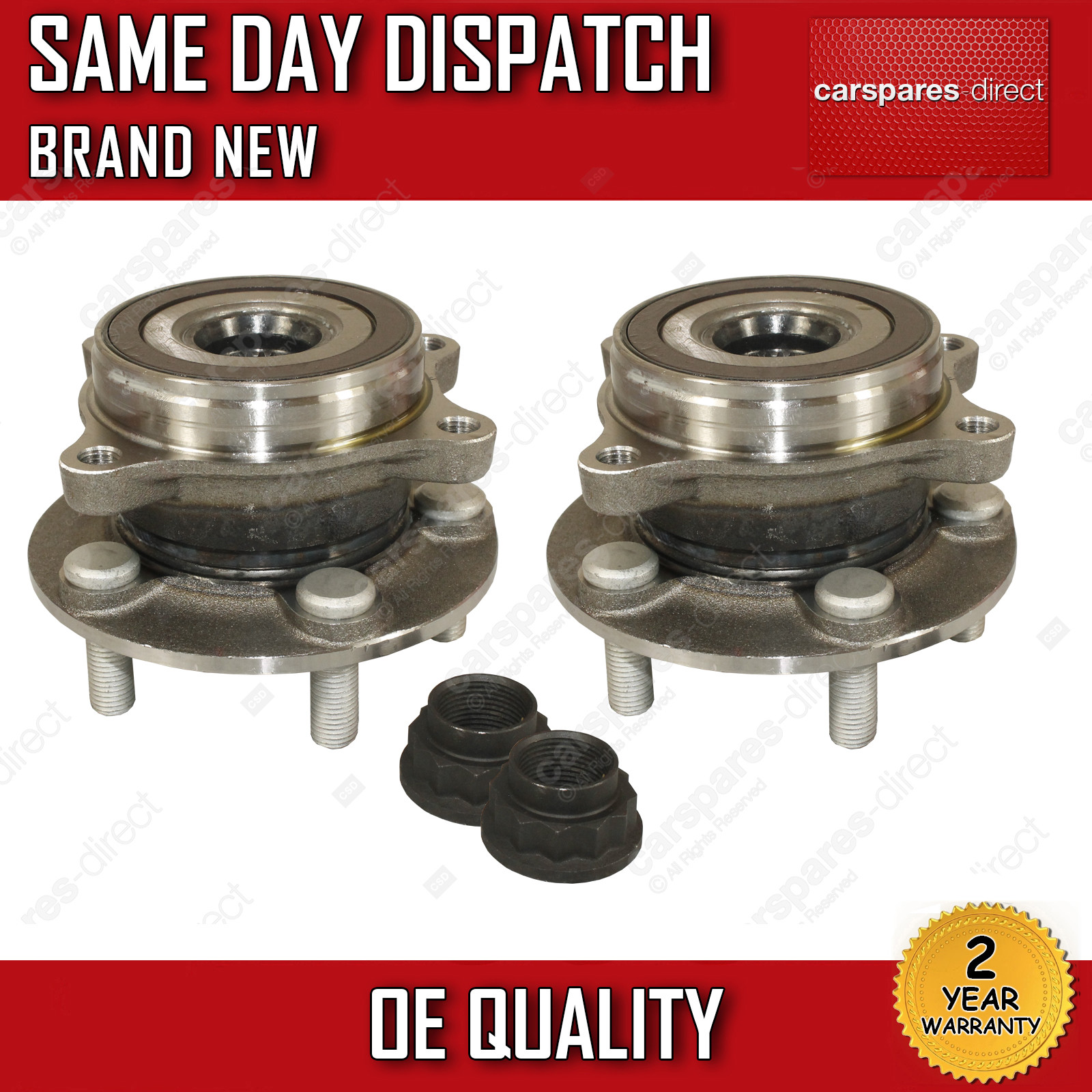 LEXUS CT 2010-2018 FRONT WHEEL HUB & BEARING KIT WITH ABS SENSOR PAIR ...