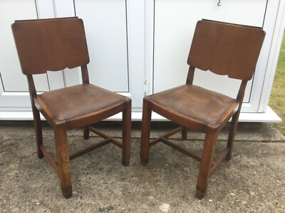 1940s Vintage Set of 2 Wooden Chairs WW2 Rationed Product Marked CC41 ...