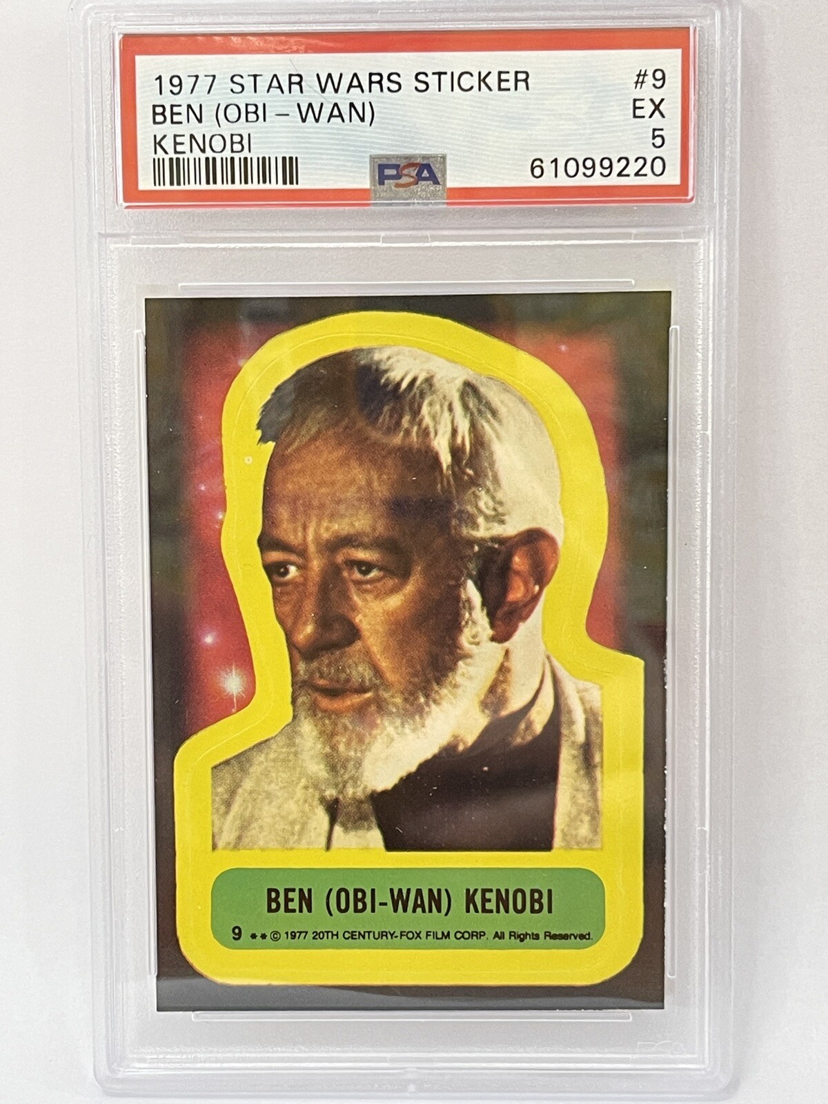 1977 Star Wars Sticker #9 Ben (Obi-Wan) Kenobi PSA 5 Cert#61099220 | eBay
