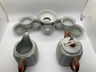 Chinese Tea Set with Cattle Tea Pet Filter Holder and 6 cups | eBay