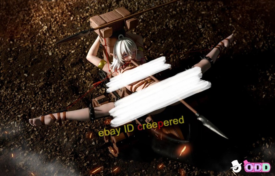 ODD Studio Crossbow Elf IN Bed 1/5 Scale Resin Statue Model Two Heads ...