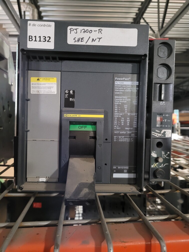 SQUARE D # PJ1200 - BREAKER 1200A 600V 3P 25KA POWER PACK SQUARE D ...