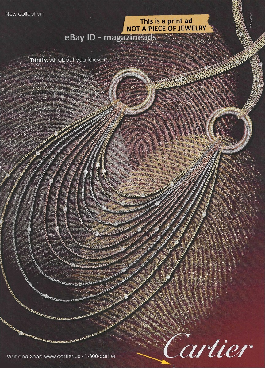CARTIER Luxury Jewelry 1-Page Magazine PRINT AD 2010 TRINITY Collection ...