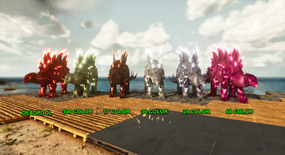ARK Survival Ascended PvE * SOLID COLORS * Tek Stego | Stegosaurus ...