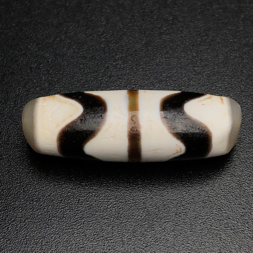Tibetan Buddhism Agate Tiger Teeth Totem Dzi Bead Amulet Necklace ...