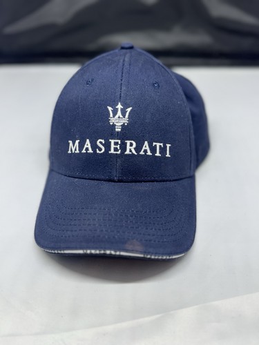 Maserati Hat Levante Logo Navy Blue Baseball Cap Adjustable Clasp ...