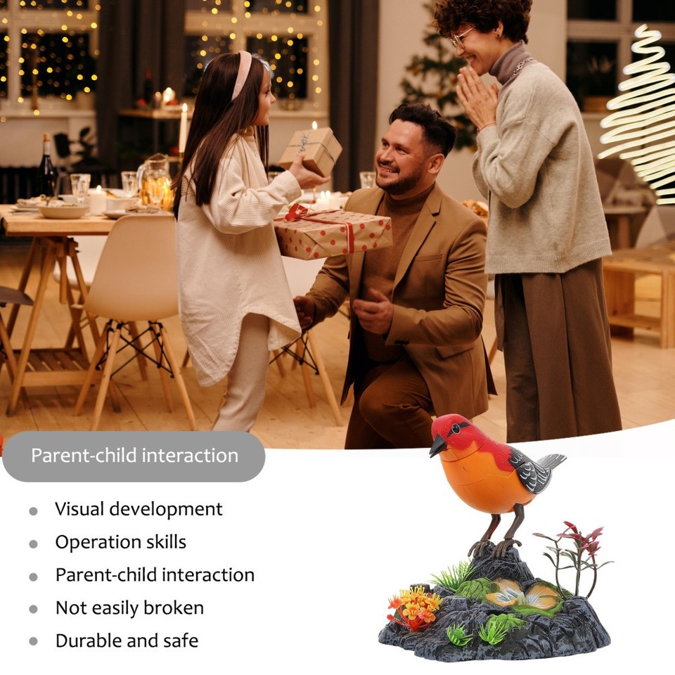 Imitation Bird Toy Electric Sounding Bird Voice Control Toy Garden ...