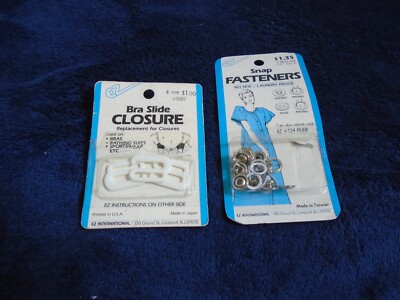 Vintage New Snap Fasteners No Sew 7Sets & Bra Slide Closure 4 | eBay