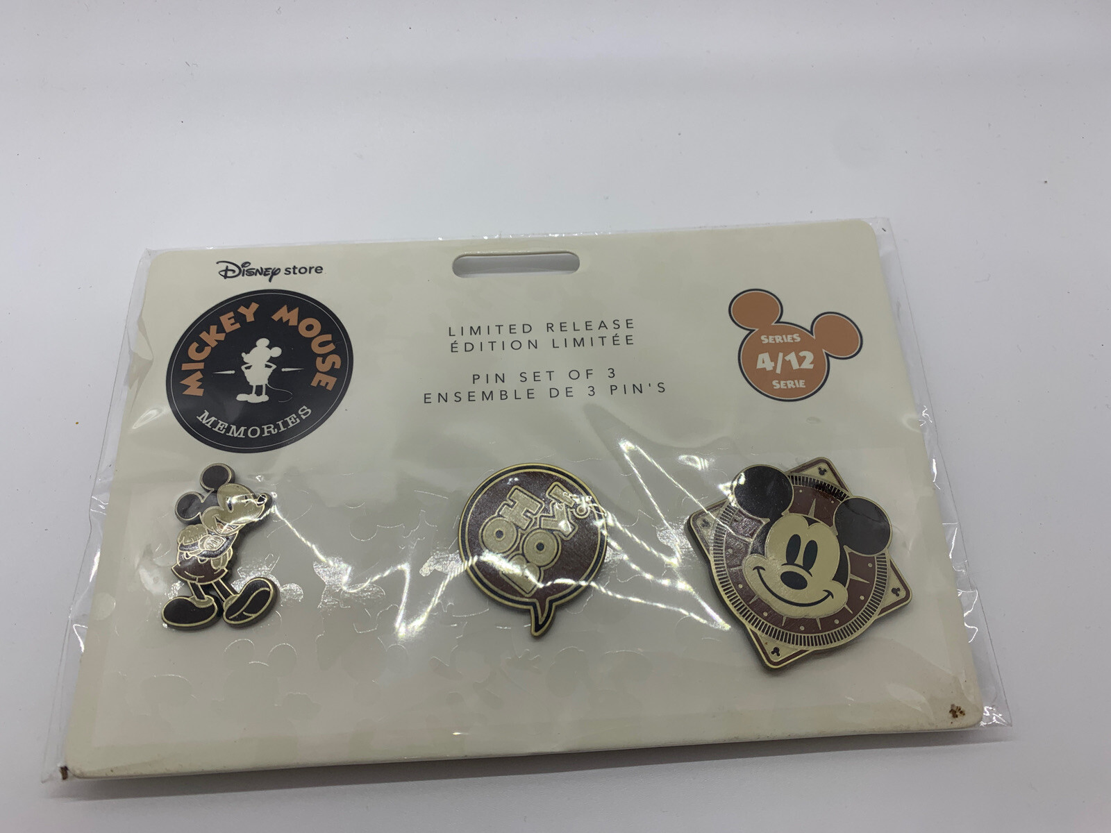Disney Store Mickey Mouse Memories Pin Set Of 3 Limited Release 4/12 ...