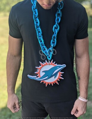 Miami Dolphins Fan Chain, Giant Necklace NFL Licensed | eBay