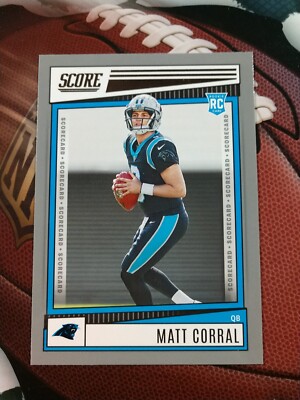 MATT CORRAL 2022 Score Football RC #378 Scorecard Parallel Carolina ...