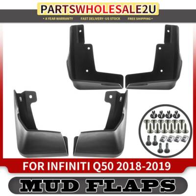 4x Mudguard Splash Guard Mud Flap for Infiniti Q50 2018 2019 Sedan ...