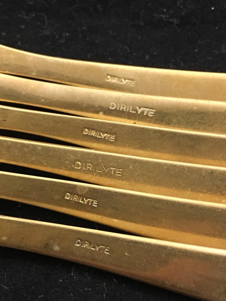 Vintage Dirigold Dirilyte Goldware REGAL 6- Salad Forks Flatware | eBay