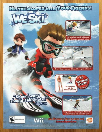 2008 We Ski Nintendo Wii Print Ad/Poster Authentic Retro Video Game ...