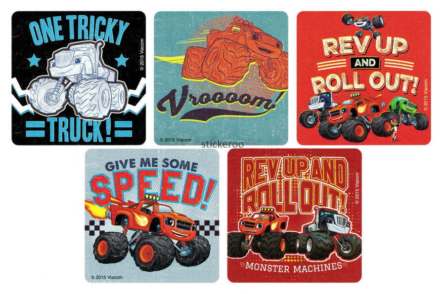 15 Blaze & the Monster Machine Stickers Kid Reward Bday Party Goody Bag ...