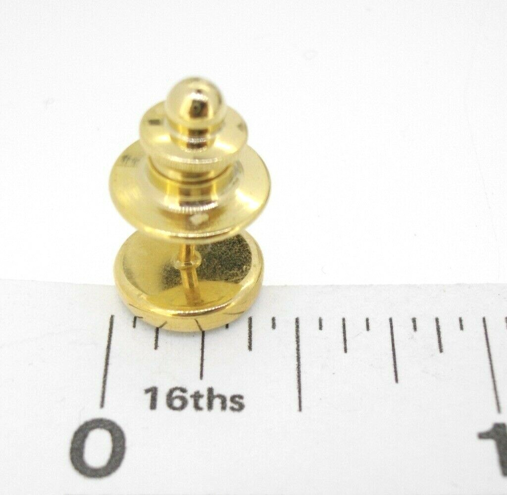 Tie tack L&M 14k yellow gold GENUINE BLACK ONYX lapel pin | eBay