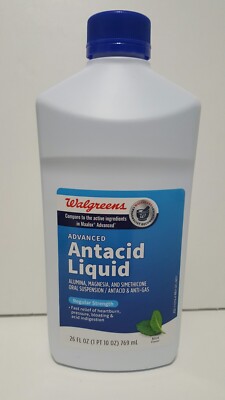 Antacid Liquid Walgreens 26 Oz Compare Maalox Advanced Mint Exp 10/2024 ...