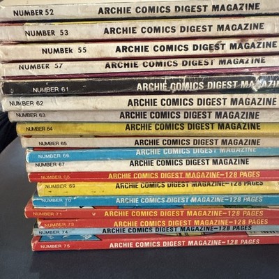 Archie Comics Digest Lot of 40 Books (Range 52-115) | eBay