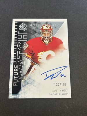 23-24 UD SP Authentic Dustin Wolf Future Watch Autograph Rookie Card ...
