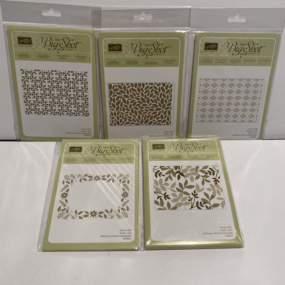 Lot Of 5 Stampin Up! Textured Impressions Embossing Folder | eBay