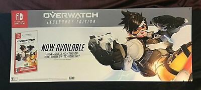 OVERWATCH Poster Gamestop 53" x 21" NINTENDO SWITCH Promotional ...